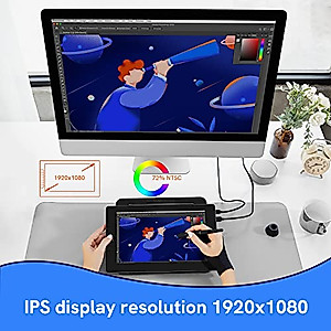 VEIKK VK1200 Drawing Tablet with Screen, 11.6 inch Full-Laminated Drawing Monitor with 6 Shortcut Keys and 8192 Levels Tilt Function Pen, for PC/Mac for Teach Anime(120% sRGB)