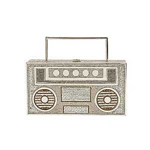 Clutch Rhinestones Evening Box Bag Dinner Party Wedding Crystal Diamonds Purse Tote Handbag AH3