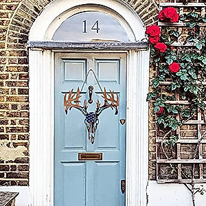 Deer Independence European Mountain Day Flag Art in Metal Style American Home Decor Christmas Beard Decorations