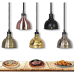 Commercial Heat Lamp Food Warmer Light HotelFood Heating Lamp Food Heater Self-Help Lifting Food Warming Light Food Service Equipment Fries Grill Heating Tube Restaurant (Color : Black, (Color : Blac