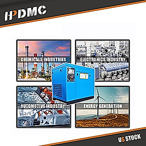 HPDMC 20 HP Rotary Screw Compressor 208-230Volt, 60HZ, 3-Phase / 81CFM@MAX150PSI Spin-on Oil Separator easy maintenance Industrial Air Compressed System