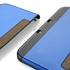 TNP Protective Case Compatible with Nintendo New 3DS XL LL 2015, Navy Blue - Plastic + Aluminum Full Body Protective Snap-on Hard Shell Skin Case Cover New Modified Hinge-Less Design