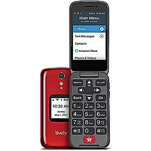 Jitterbug Flip2 Cell Phone for Seniors Red