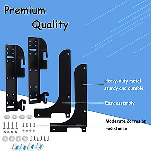Wadoy 5WB-DMKIT Door Mount Kit, Pull Out Door Mounting Kit for 5WB1 5WB2 5CW2 Organizer Basket Series Cabinet Organizers, Kitchen Cabinet Pull Out Wire Baskets, Waste Containers(Black)