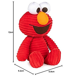 GUND Sesame Street Official Cuddly Corduroy Elmo Muppet Plush, Premium Plush Toy for Ages 1 & Up, Red, 10.5”