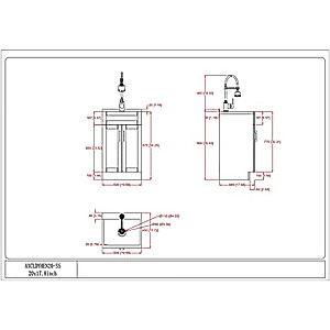 SIMPLIHOME Hennessy All-in-One Utility Sink & Cabinet in Pure White, 20-inch, Laundry Cabinet with Stainless Steel Sink, Chrome Faucet, Shaker-Style Doors for Laundry Room, Garage, Mudroom