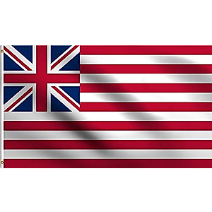 DMSE Grand Union First National Continental Colors Congress Cambridge Flag 3X5 Ft Foot 100% Polyester 100D Flag UV Resistant (3' X 5' Ft Foot)