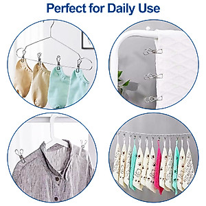 YuGtcen 52pcs Clothes Pins Heavy Duty Outdoor, 2" Lengh Stainless Steel Clothes Pins for Hanging Clothes Wire Metal Clothes Pegs Hanger Clips Clothespin Laundry Clips for Home Travel (Small)