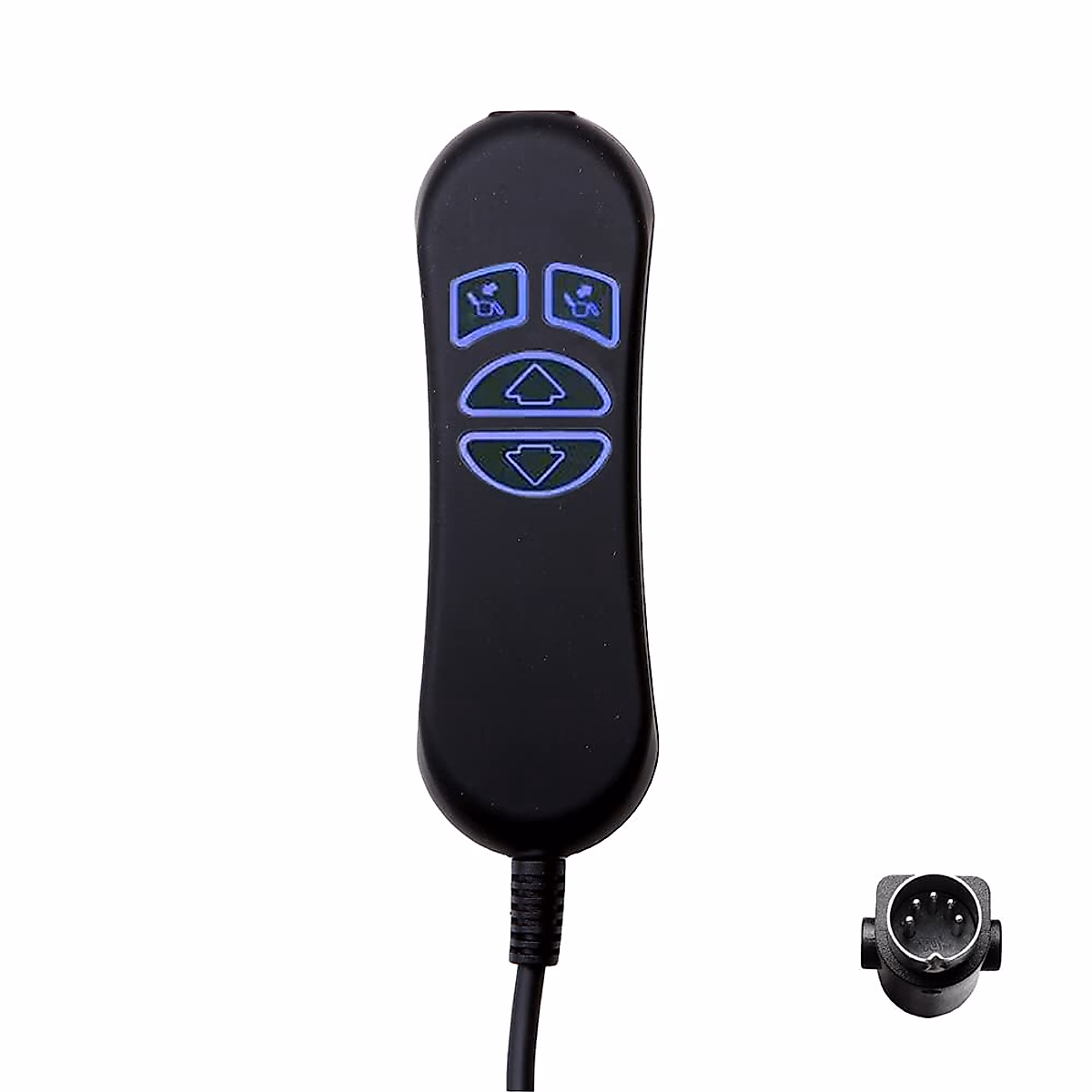 Fruhdi 4 Button 5 Pin Prong Hand Control Handset Remote with USB and Backlight for Lift Chairs Electric Sofa Power Recliners