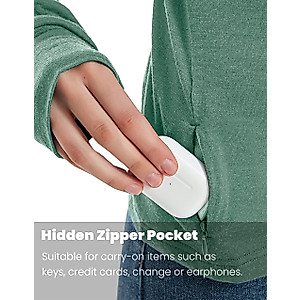 Iguana Women's 220 Midweight 100% Merino Wool Zip Neck Top Shirts Green