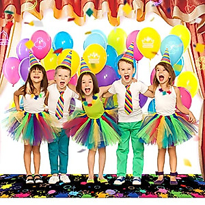 Neon Carpet Runner Neon Party Decorations Glow in The Dark Carpet Runner 80s Carpet Rug Neon Aisle Runner Light up Dance Floor Fluorescent Neon Birthday Wedding Christmas Party Supplies Favors,10 ft