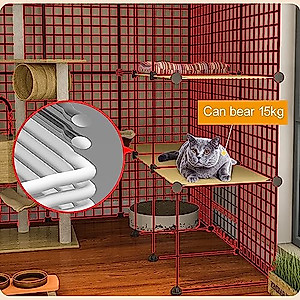 Cat Cage - Chinchilla Cage Rabbit cage Indoor Large with Litter Box DIY Cat Playpen Detachable Metal Wire Kitten Kennels Crate Small Animal Cage for Pet (Size : 75 * 49 * 73cm)