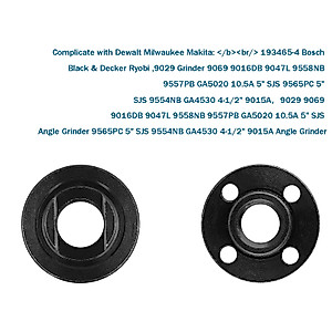 BokWin 7Pcs Angle Grinder Spanner Wrench Flange Nut 5/8 Inch Inner Outer Flange Lock Nut Compatible with Dewalt Milwaukee Makita 193465-4 Bosch Black & Decker Ryobi 4.5" 5" 5/8-11