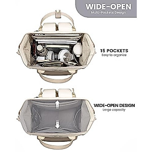 LOVEVOOK Laptop Backpack for Women Teacher Nurse Bag, 15.6 Inch Womens Work Bags, Waterproof Travel Backpack Purse, Business Computer Laptop Bag with USB Port