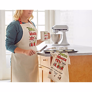 Enesco Our Name is Mud Three Wise Women at The Beach Tea Towel Dish Cloth, 18 x 28 Inch, Multicolor