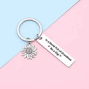 7RVZM Gigi Gifts for Grandma Birthday Keychain Gigi Keychains for Granny Gifts for Women Grandma Mothers Day Gifts for Grandma Gifts from grandkids for Grandmother Keychain from Grandson