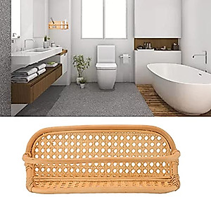Yosoo Traditional Hand Crafted Woven Wall Mounted Floating Shelves, Rattan Wall Shelf for Bathroom Kitchen Living Room Floating Shelves Home Accents