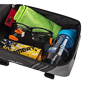 ERRLANER Bicycle Rack Rear Carrier Bag PU Leather Waterproof 7L Large Capacity Storage Luggage Pouch Reflective MTB Bike Pannier Shoulder Bag with Rain Cover