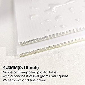 Blank Yard Signs With Stakes, 2 Pack 18 x 12 Inches White Plastic Yard Lawn Sign For Happy Birthday,Garage Sale Signs, Rent, Guidepost Decorations, Blank Lawn Signs With Stakes