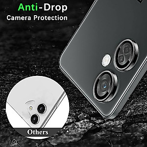 Ltezixal [2-Pack Camera Lens Protectors for OnePlus Nord N30 5G, Scratch-Resistant Ultra-Thin Tempered Glass Camera Cover Screen Protector Metal Individual Ring Camera Lens Protector, Black