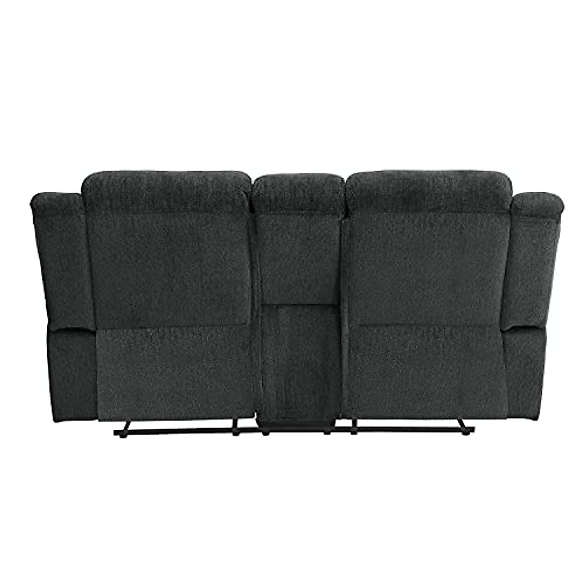 Lexicon Huddart Fabric Double Manual Reclining Loveseat, 79.5" W, Charcoal Gray