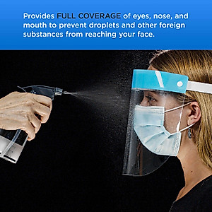 TCP Global Salon World Safety Face Shields Ultra Clear Protective Full Face Shields