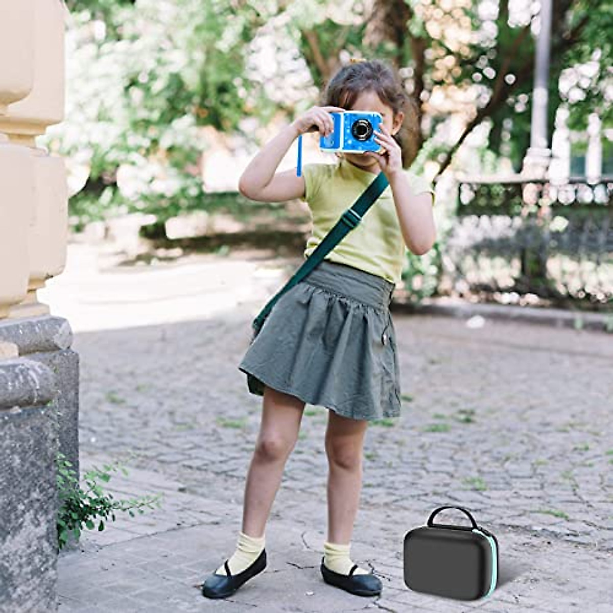 casmilee Kids Instant Camera Case Compatible with VTech/KidiZoom PrintCam & Thermal Rolls Print Camera Refill Paper, Creator Cam Accessories Travel Storage- Bag Only (Black)