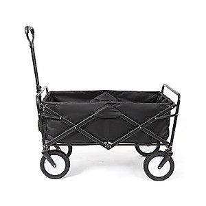 MacSports Collapsible Folding Outdoor Utility Wagon, Black