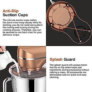 Mini Angel Stand Mixer,10-Speed Kitchen Electric Mixer,Tilt-Head Food Mixer with Dough Hook, Wire Whisk, Flat Beater, Stainless Steel Bowl (5.5QT, Yellow)