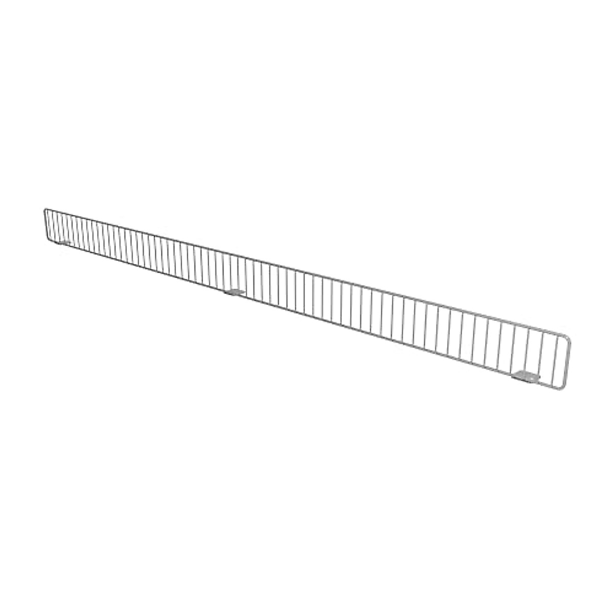 Wire Shelf Divider Front Fence for 48"W Lozier & Madix Gondola Wire Shelving, Chrome 3"H