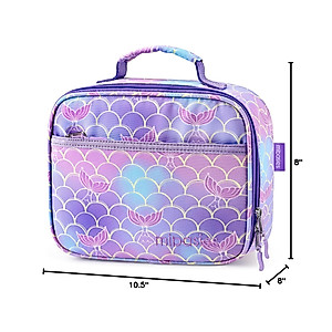 mibasies Kids Lunch Box for Girls and Boys Toddler Insulated Lunch Bag (Mermaid Tail1)