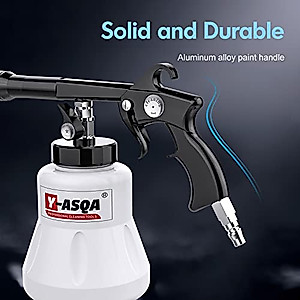 Y-ASQA Tornador Car Cleaning Gun,Tornado Black Air Blow Cleaning Gun Car Detail Cleaner Kit for Vehicle Upholstery Carpet Seat