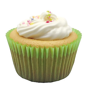 Mombake Premium Green Greaseproof Cupcake Liners Muffin Paper Baking Cups Standard Size, 100-Count