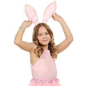 Funcredible Pink Bunny Ears - Bunny Ears Headbands - Bendable Bunny Ears - Bunny Rabbit Cosplay Costume Accessories for Kids and Adult