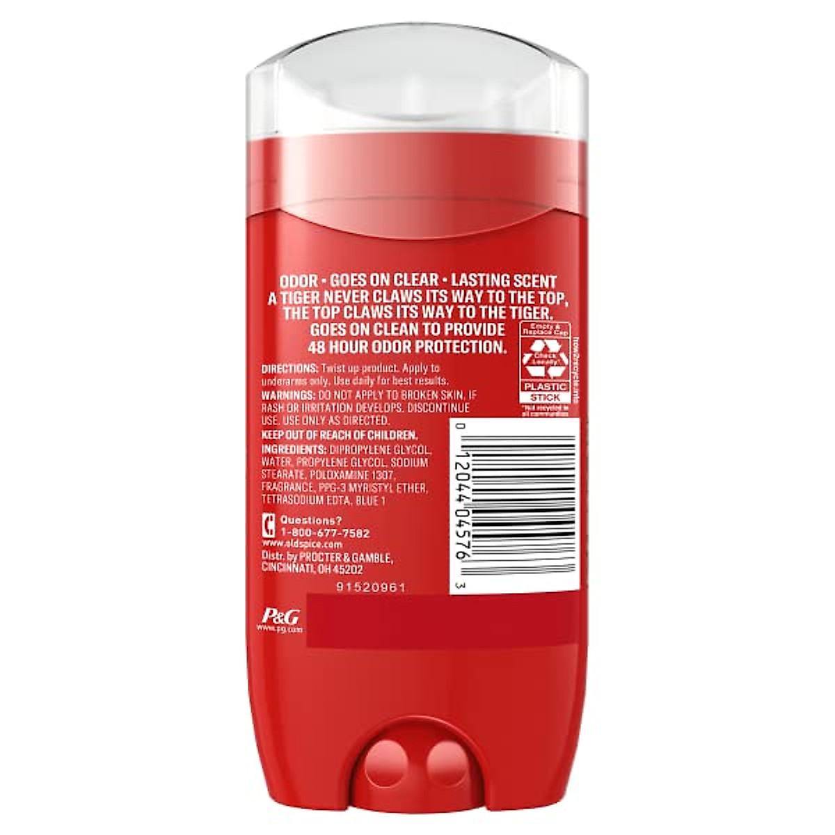 Old Spice Tigerclaw Deodorant for Men, 3 oz (Pack of 3)