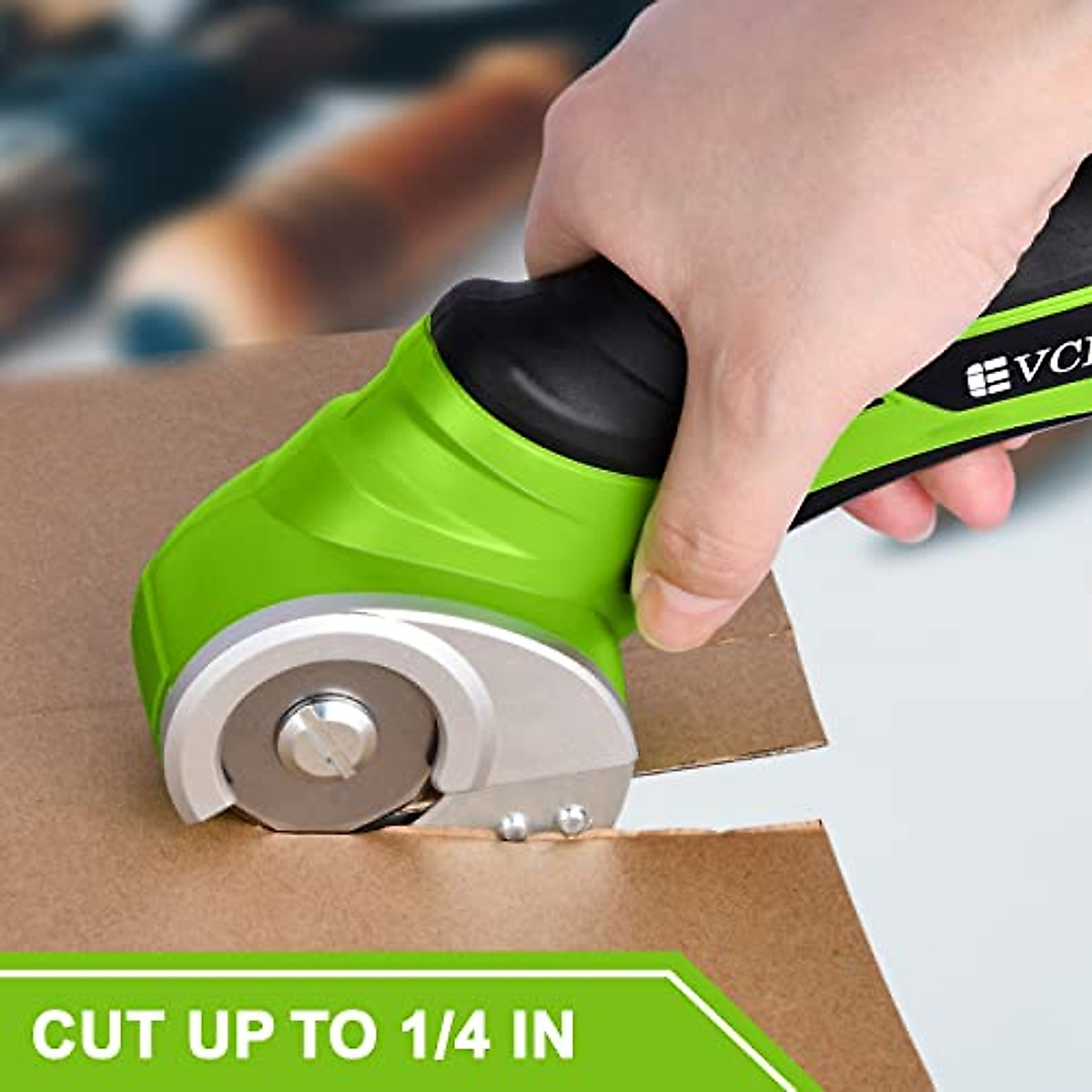 Cardboard Cutter with Replacement Self-Sharpening Cutter Blade (without LED)