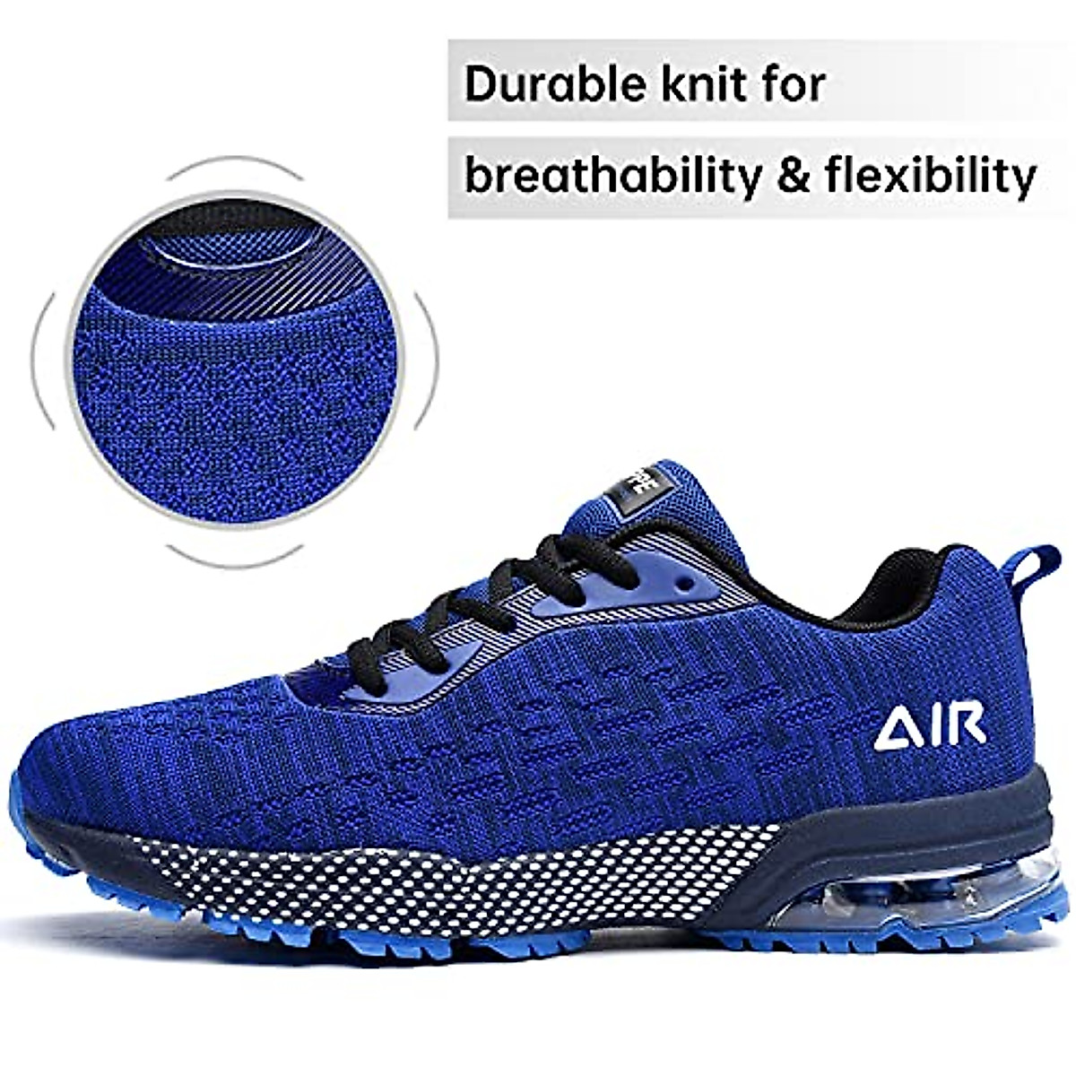 QAUPPE Mens Air Running Shoes Athletic Trail Tennis Sneaker (Blue US 7 D(M)…