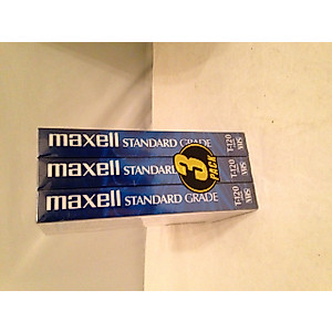 Maxell Standard Grade VHS Tape 6 Hours (3 Pack)