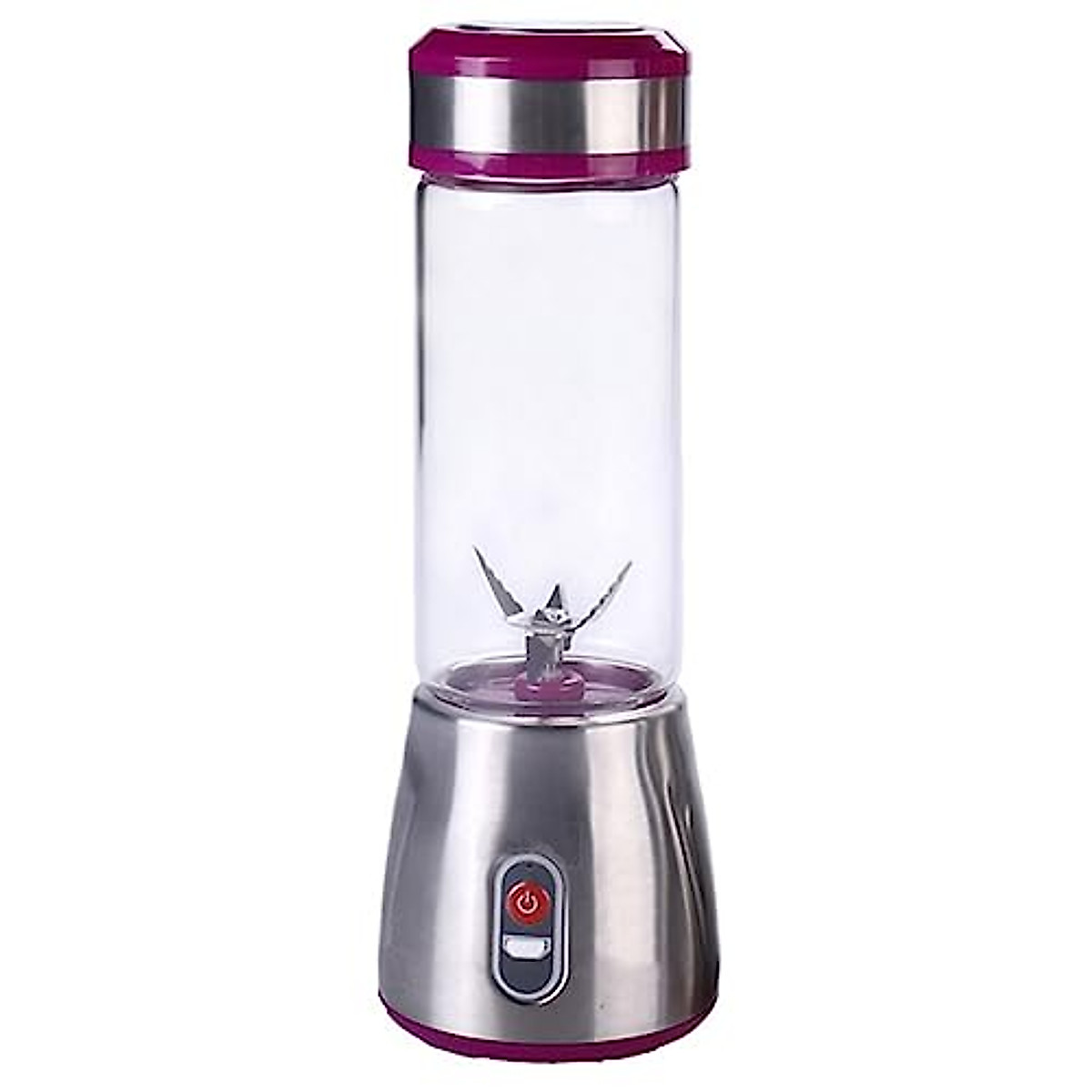 Blender Smoothie Maker Personal Electric Fruit Mixer with 6 Stainless Steel Blades for Superb Mixing USB Juice Blender Portable Juicer Cup for Ice, Frappe, Fruits and Vegetables BPA Free 380Ml (Color