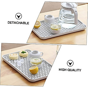 Zerodeko 1pc Drain Rack Coffee Table Tray Escurridor De para Fregadero Vegetable Tray Dish Rack Tray Appetizer Serving Platter Dish Dryer Rack Drying Mat Kitchen Tray Storage Tray