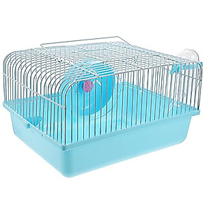 Balacoo Hamster Habitat Cage Small Animals Hideaway Hamster Exercise Wheel with Food Box Water Feeder Small Animal Cage Portable Pet Carrier for Outdoor Travel