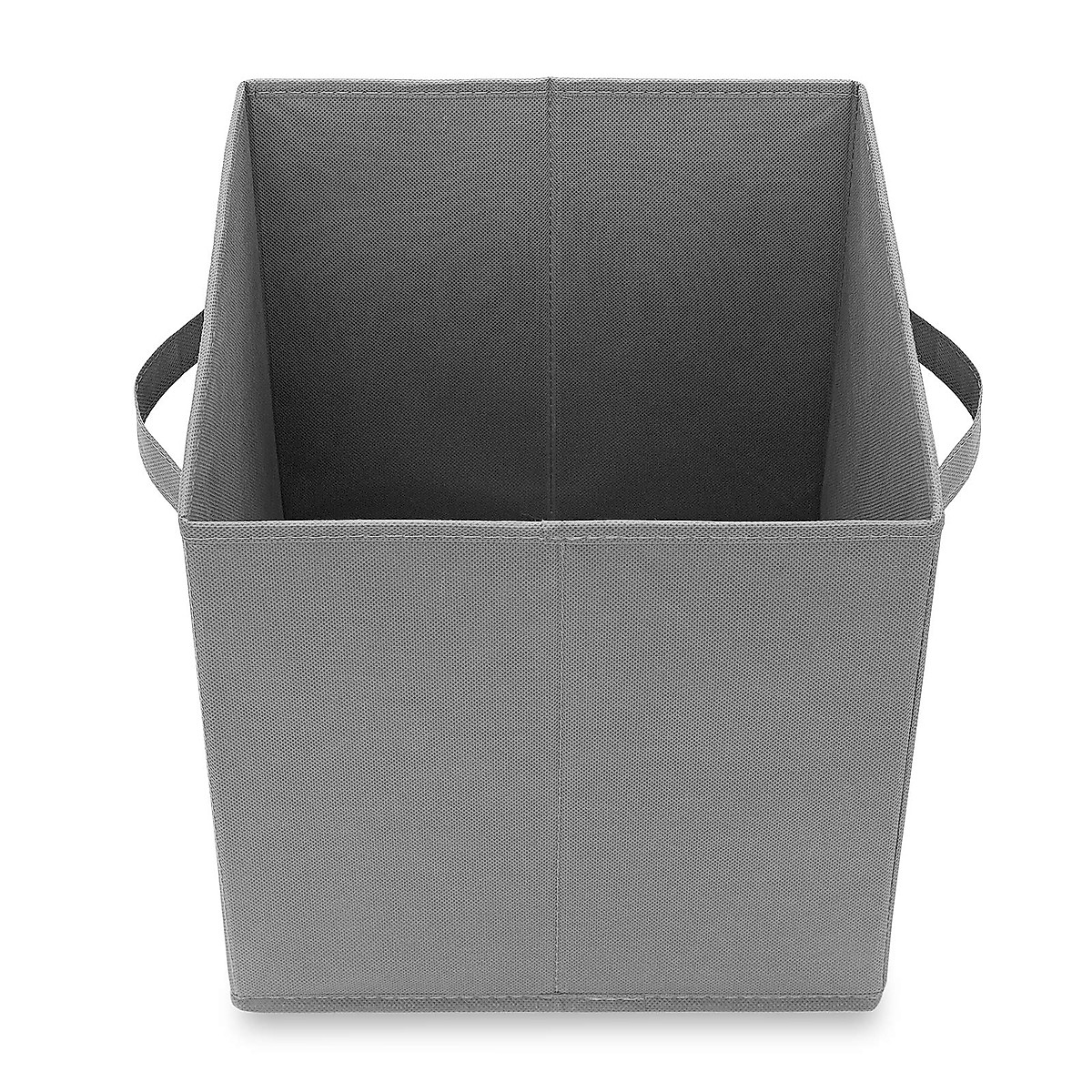 Casafield Set of 12 Collapsible Fabric Cube Storage Bins, Gray - 11" Foldable Cloth Baskets for Shelves, Cubby Organizers & More