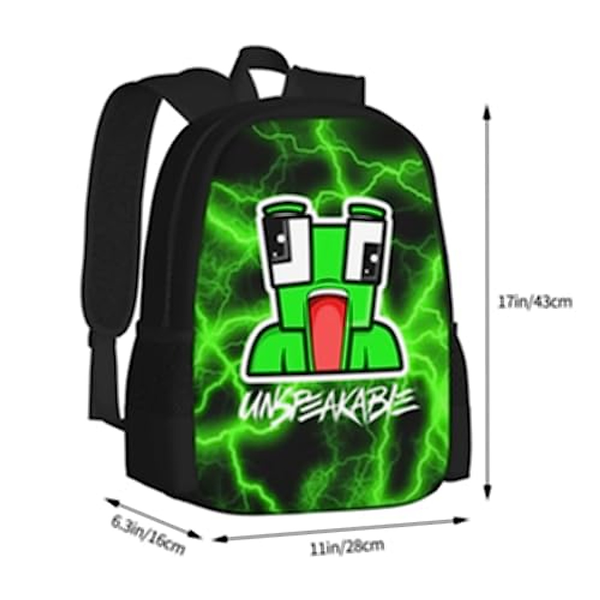 UZIAH Game 3D Printed Cartoon Backpack Teens 17 Inch Boys and Girls School Bookbag Travel Laptop Bag