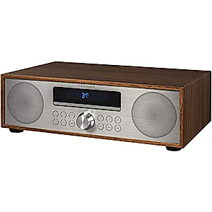 Crosley CR3501A-WA Fleetwood Bluetooth FM Clock Radio and CD Player, Walnut