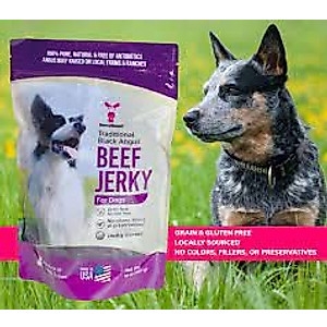 Beef Jerky Dog Treats for Dogs - 16 oz Grass-Fed Natural Real Meat Jerky Made in the USA Only - Thin Healthy Grain Free Chew Sticks - High in Protein Tender Strips - Perfect for Training & Rewarding