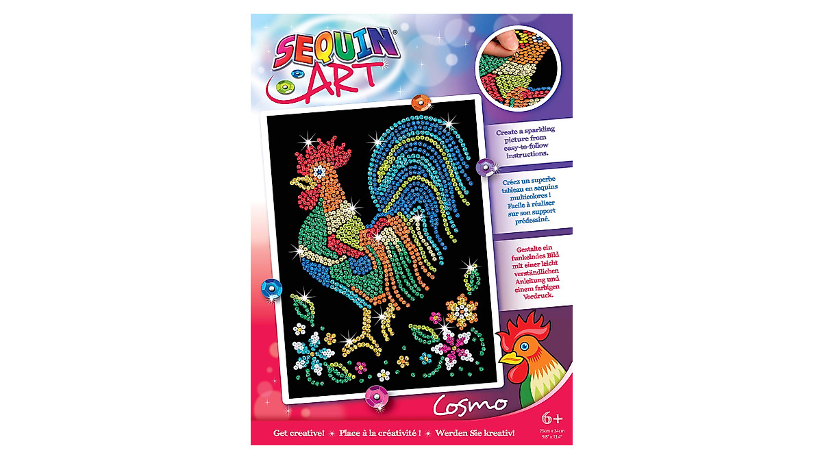 Create Sparkling Art with Sequin Art Red Rooster Kit