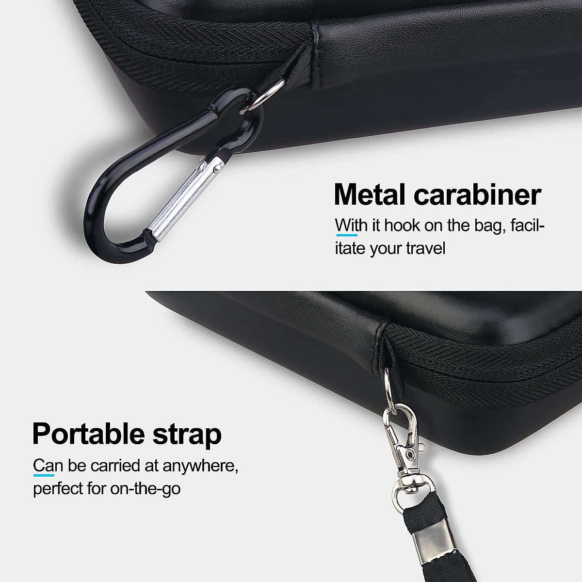 Lacdo Hard Drive Carrying Case for SanDisk Professional G-Drive ArmorATD – Rugged Portable External Hard Drive HDD USB-C USB 3.2 Gen 1 1TB 2TB 4TB 5TB 6TB Shockproof Protective Travel Bag, Black