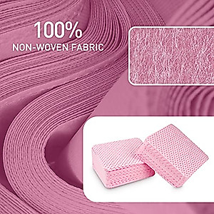 1080 PCS Pink Lint Free Nail Wipes, Eyelash Extension Wipes, Super Absorbent Soft Non-Woven with a Pump Dispenser Bottle Disposable Nail Polish Remover for Polish Clean Acrylic Nails Remover