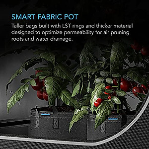 5-Pack 5 Gallon Heavy Duty Aeration Fabric Pots with Rings - For Low Stress Plant Training
