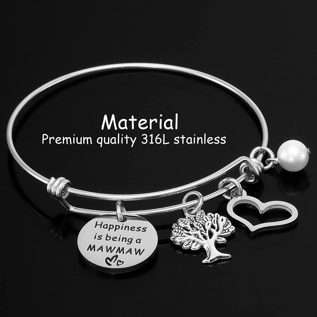 Kivosliviz Mawmaw Gifts Bracelet for Women Future Mammaw Jewelry Promoted to Mamaw Bracelets Expecting Maw Maw Gift First Time New Mawmaw Bracelet